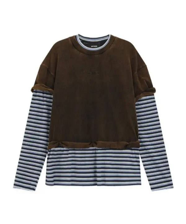 We11Done Layered Stripe Long-sleeve T-shirt - Black