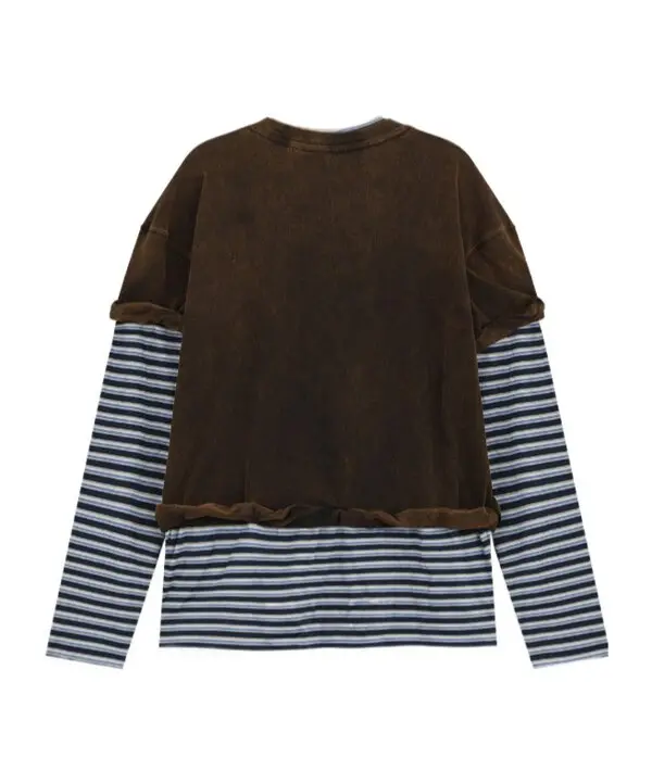 We11Done Layered Stripe Long-sleeve T-shirt - Black