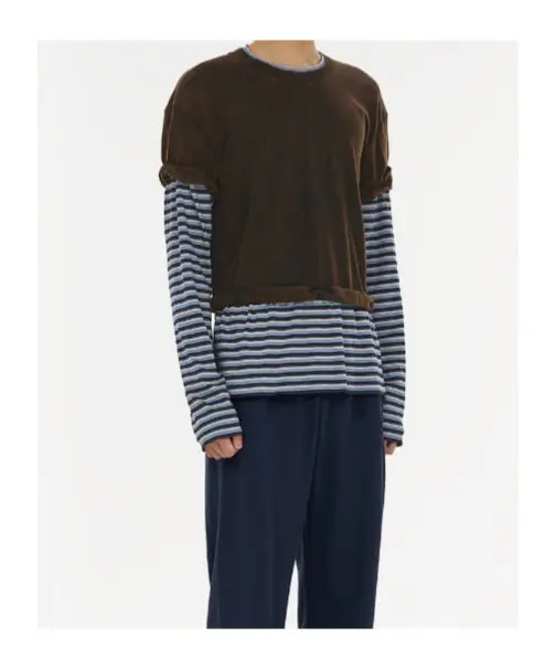 We11Done Layered Stripe Long-sleeve T-shirt - Black