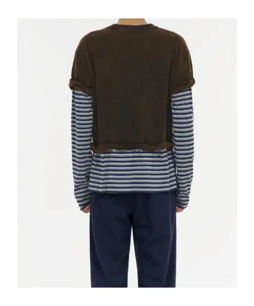 We11Done Layered Stripe Long-sleeve T-shirt - Black