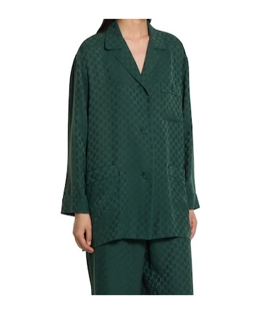 Gucci Gg Jacquard Silk Shirt