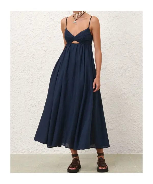 Zimmermann Organic Linen Maxi Dress