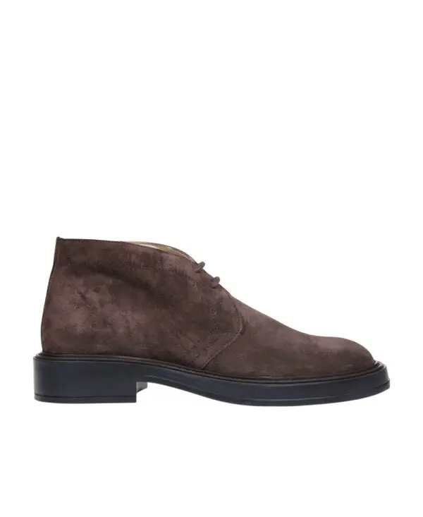 TOD'S Desert Round Toe Lace-up Boots - Brown