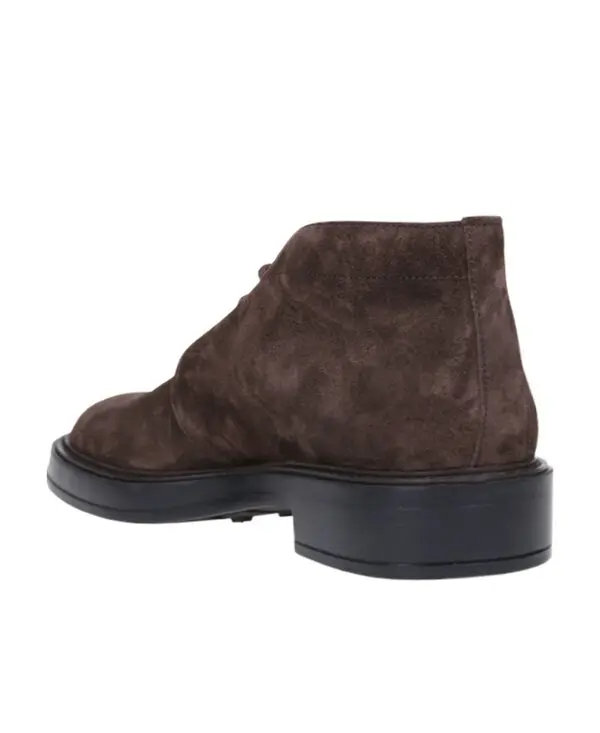 TOD'S Desert Round Toe Lace-up Boots - Brown