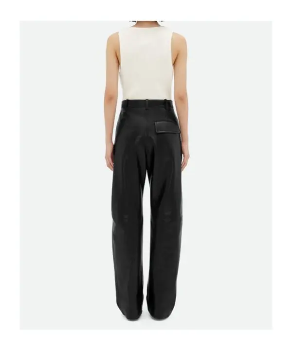 Bottega Veneta Leather Wide-leg Trousers