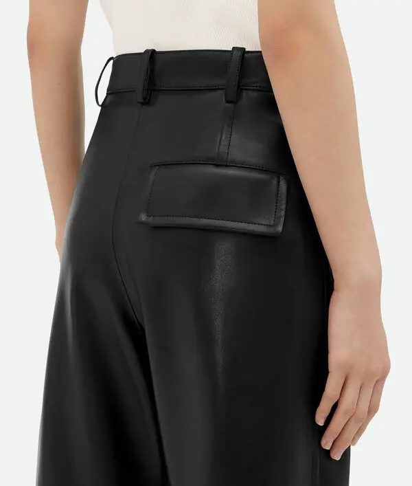 Bottega Veneta Leather Wide-leg Trousers