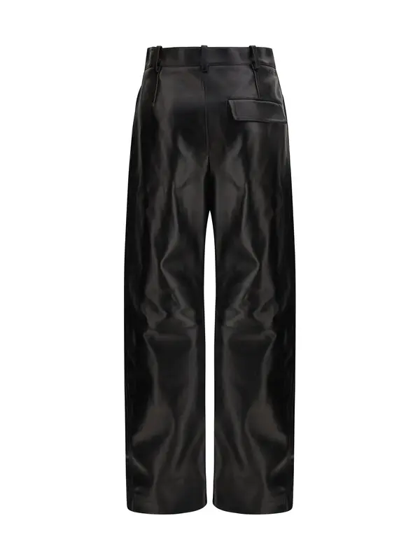 Bottega Veneta Leather Wide-leg Trousers