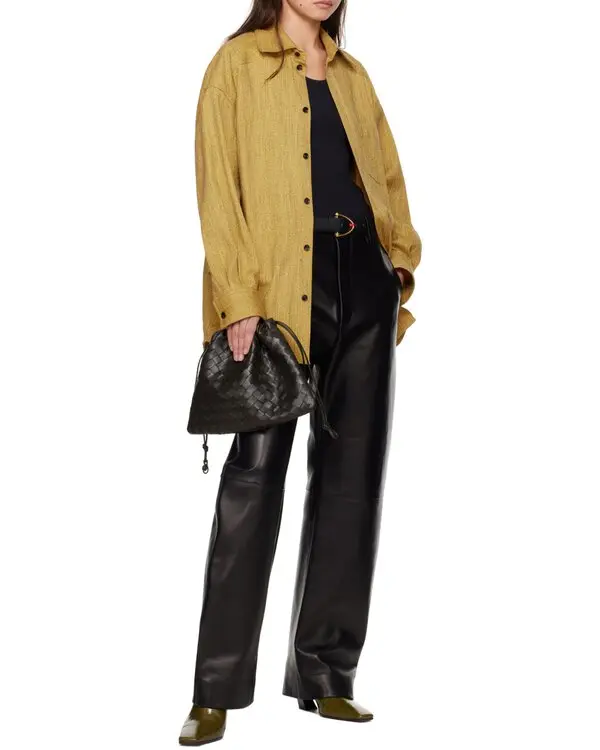Bottega Veneta Leather Wide-leg Trousers
