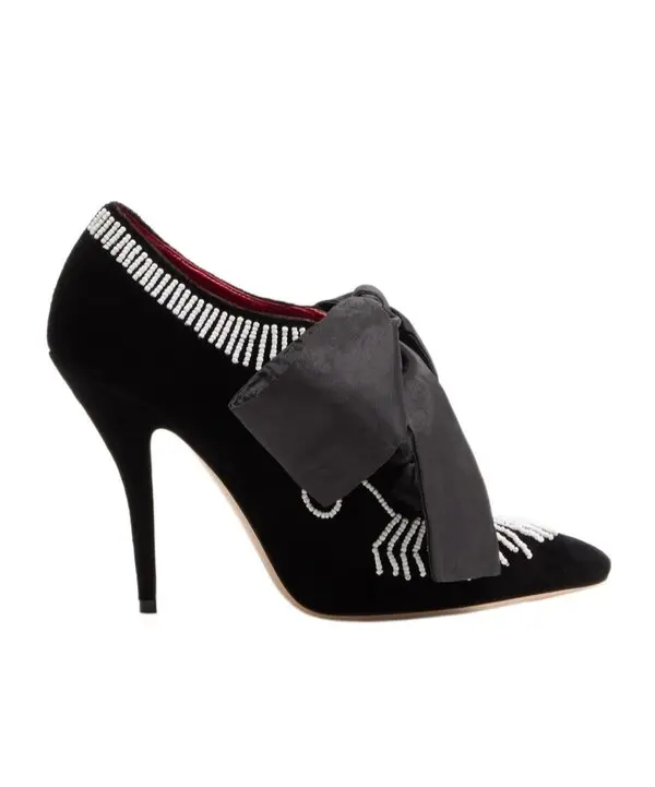 Valentino Garavani Embellished Pointed High Heel Shoes - Black