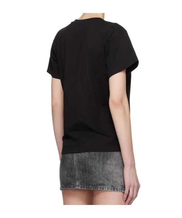 DIESEL® T-marey Crewneck T-shirt With Oval D-cut Detail