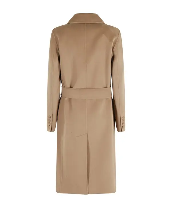 Max Mara Double-breasted Belted Long Coat - No