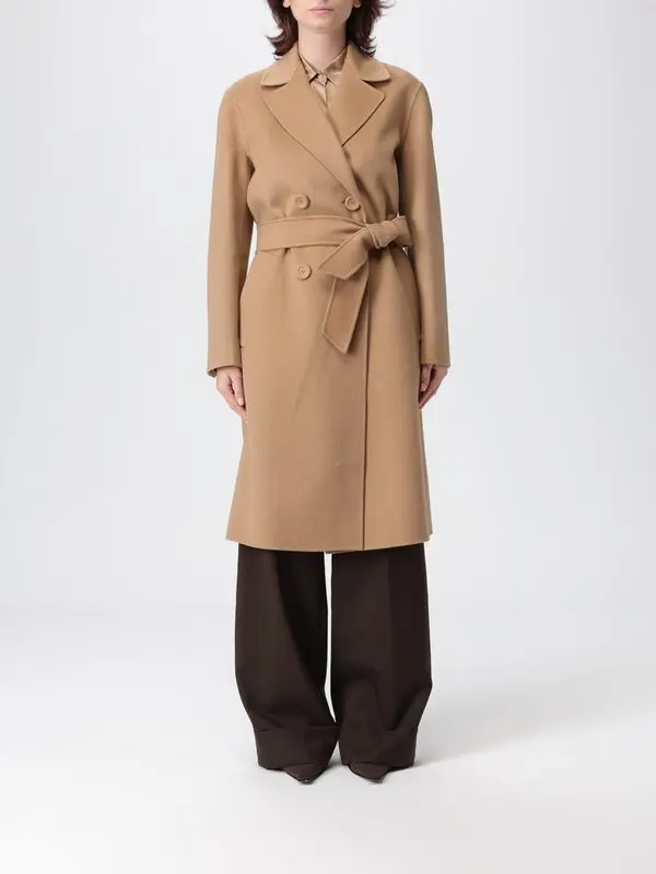 Max Mara Double-breasted Belted Long Coat - No