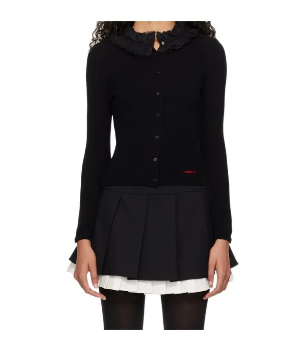 SHUSHU/TONG Lace Trimmed Cardigan