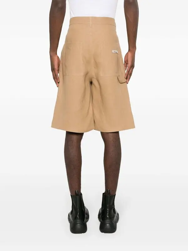 Fendi Logo Patch Wide-leg Shorts