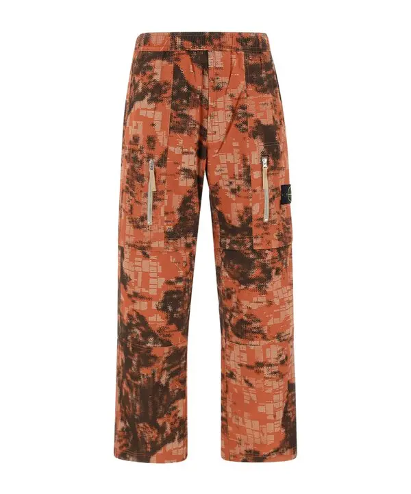 Stone Island Geometric Print Cargo Trousers