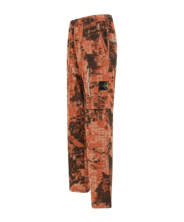 Stone Island Geometric Print Cargo Trousers