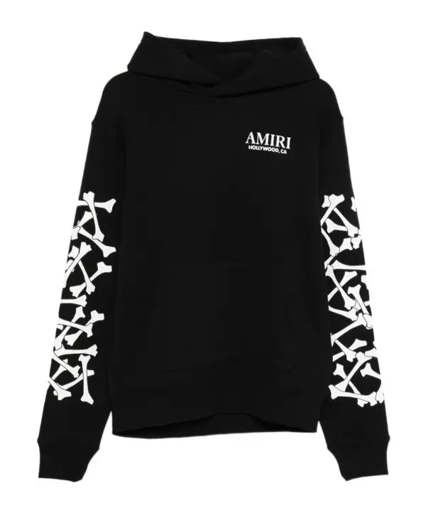 Amiri Bones Stacked Graphic Hoodie - Black