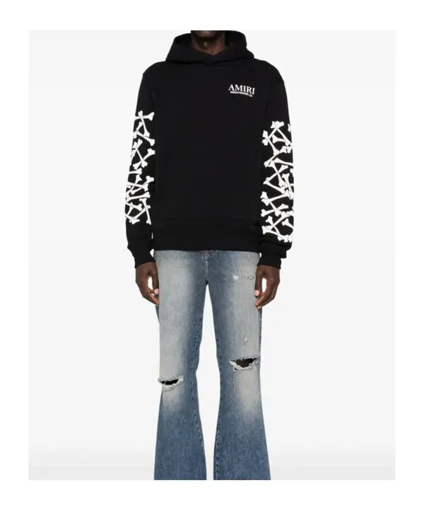 Amiri Bones Stacked Graphic Hoodie - Black
