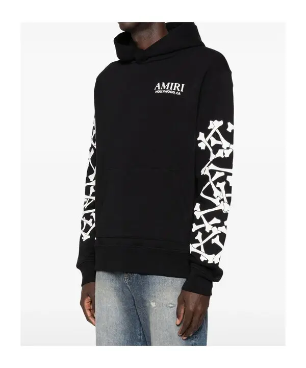 Amiri Bones Stacked Graphic Hoodie - Black