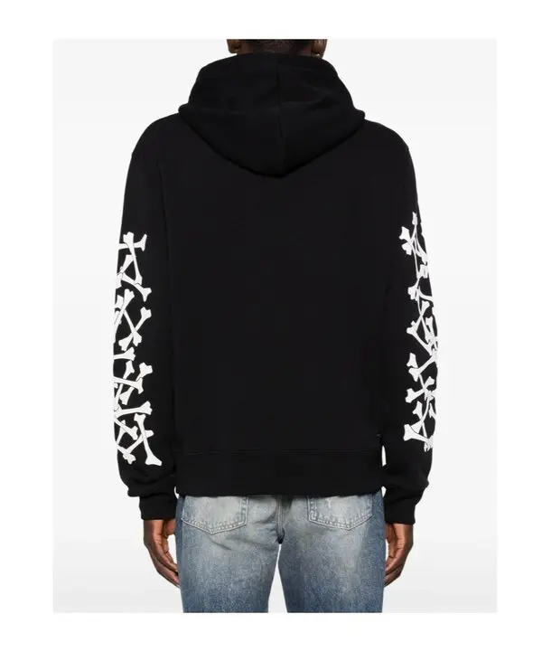 Amiri Bones Stacked Graphic Hoodie - Black