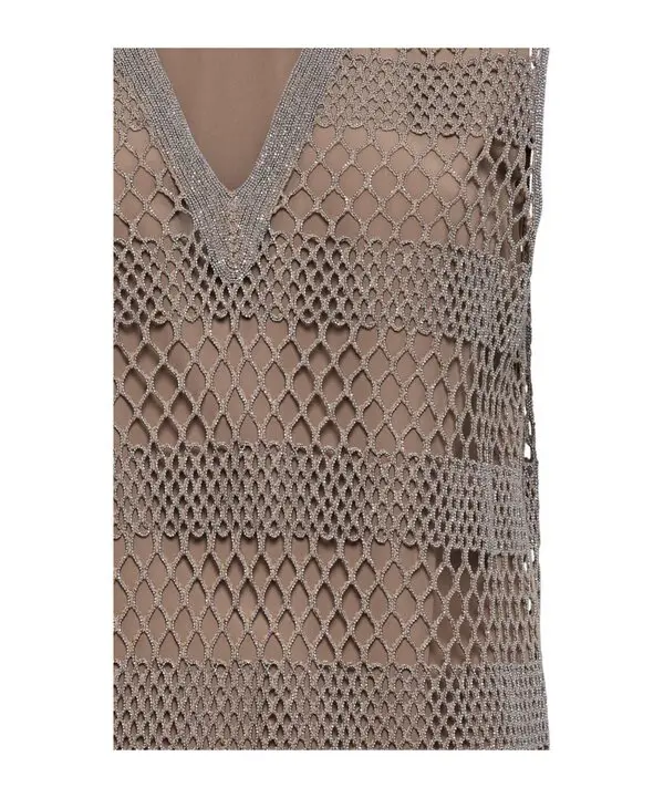 Brunello Cucinelli Open-knit Silk Vest