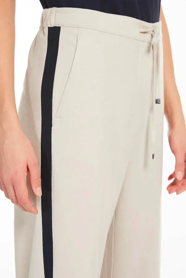 Max Mara Elastic Waist Wide Leg Trousers