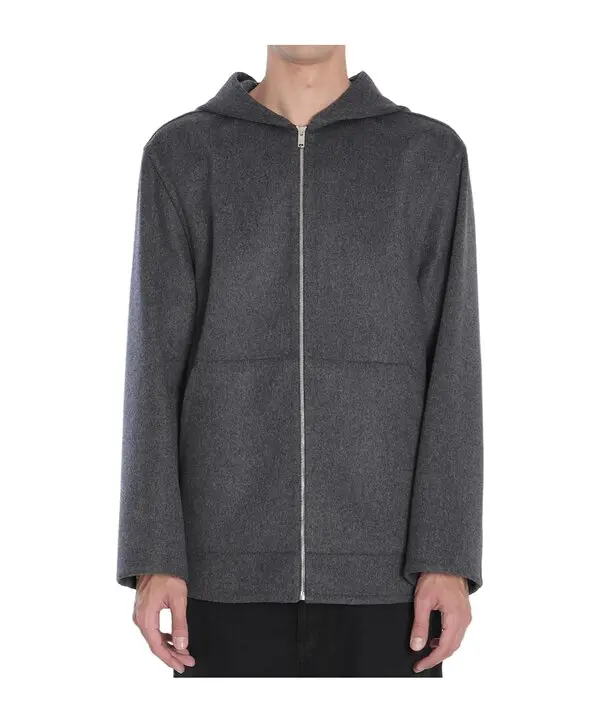 Bottega Veneta Hooded Double Face Zipped Jacket - Black