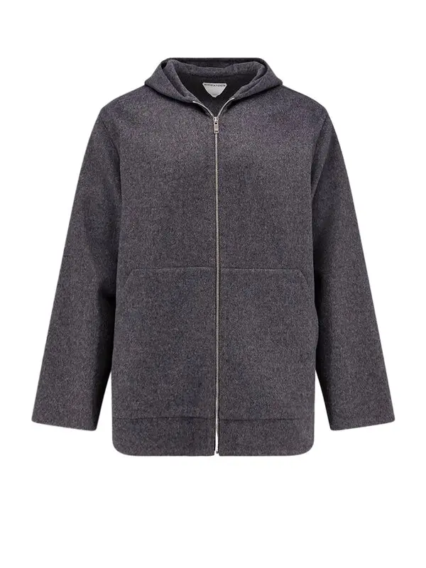 Bottega Veneta Hooded Double Face Zipped Jacket - Black