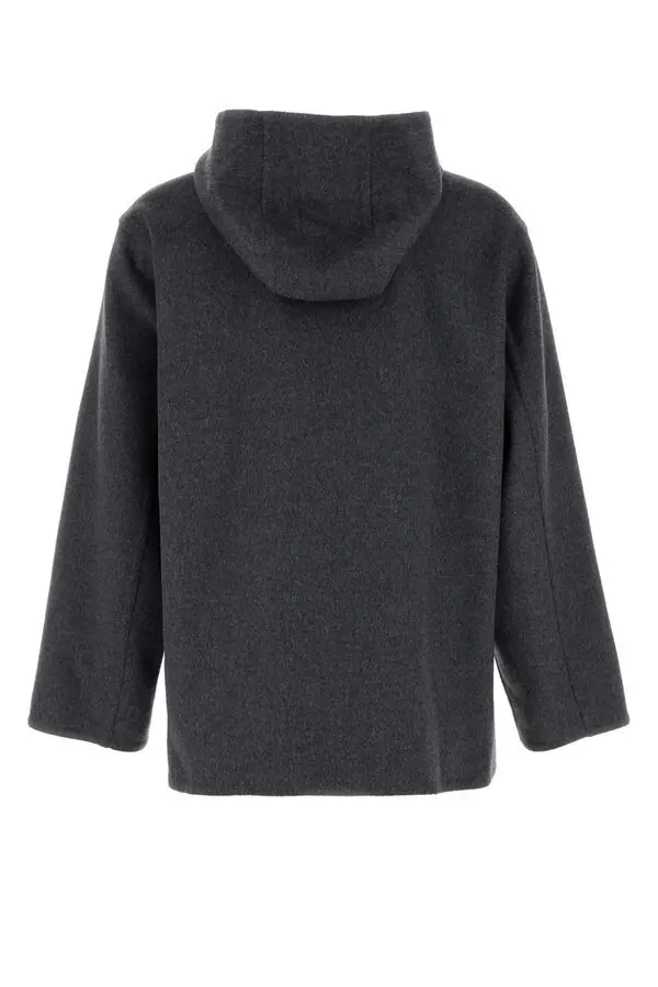 Bottega Veneta Hooded Double Face Zipped Jacket - Black