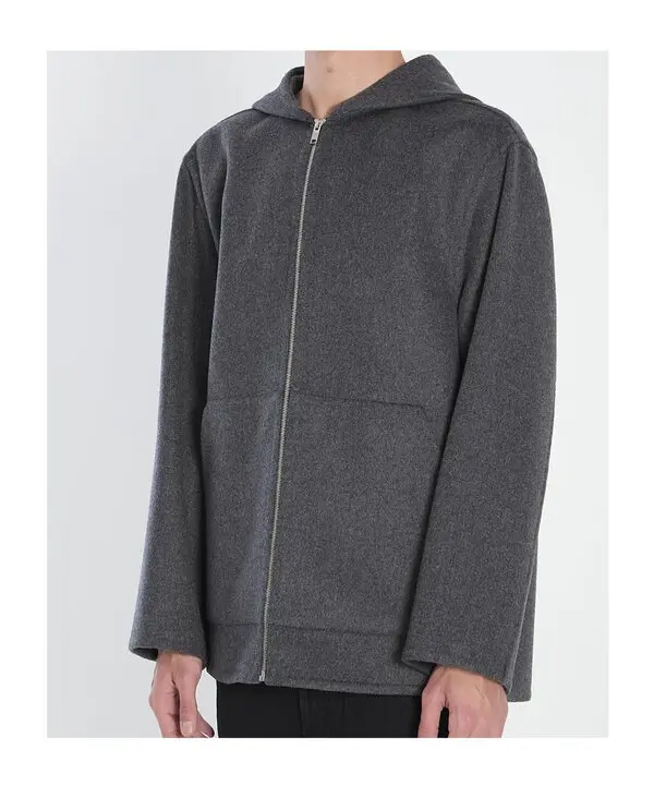 Bottega Veneta Hooded Double Face Zipped Jacket - Black