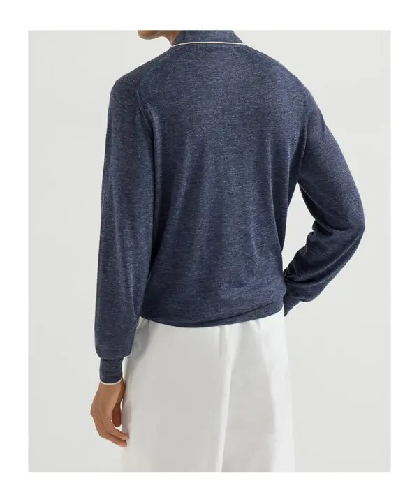 Brunello Cucinelli Lightweight Plain Stitched Polo Shirt