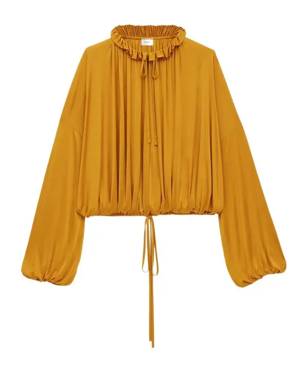 Saint Laurent Puff Sleeve Knitted Shirt