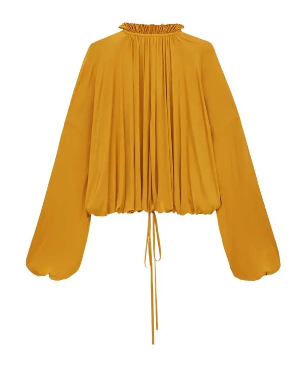 Saint Laurent Puff Sleeve Knitted Shirt