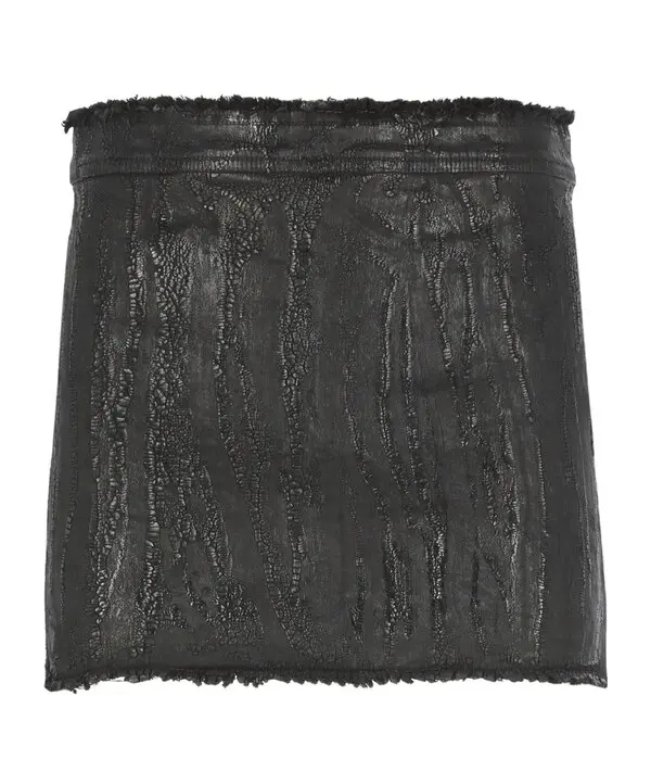Rick Owens Denim Mini Skirt - Black