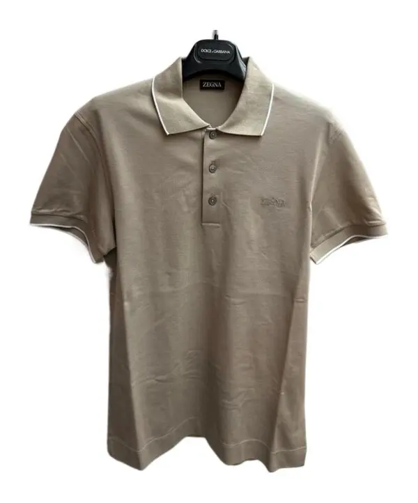 Zegna Logo-embroidered Polo Shirt - Gray