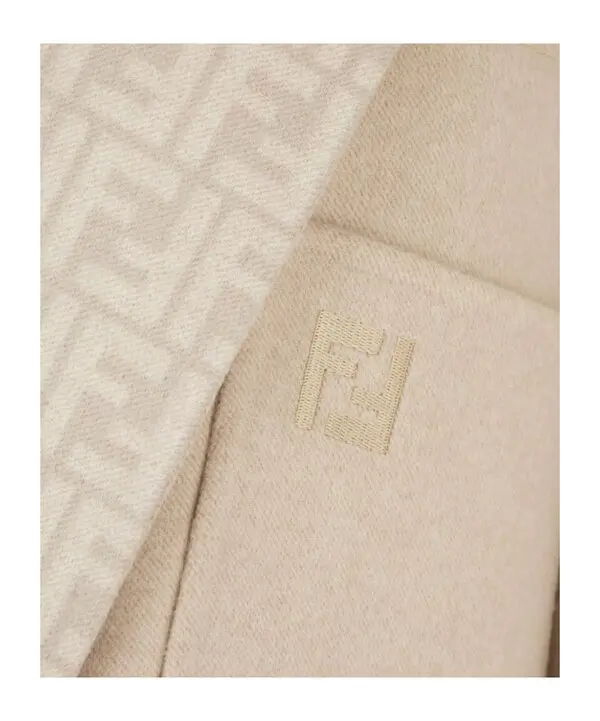 Fendi Ff Motif Hooded Jacket - Beige