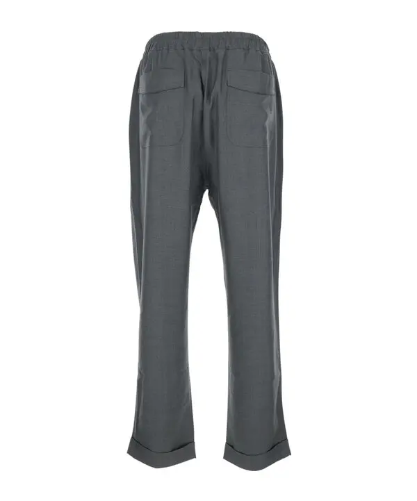 TOM FORD Silk Drawstring Pants - Grey