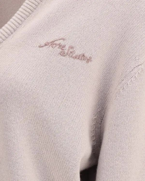 Acne Studios V-neck Embroidered Knit Jumper - Pink