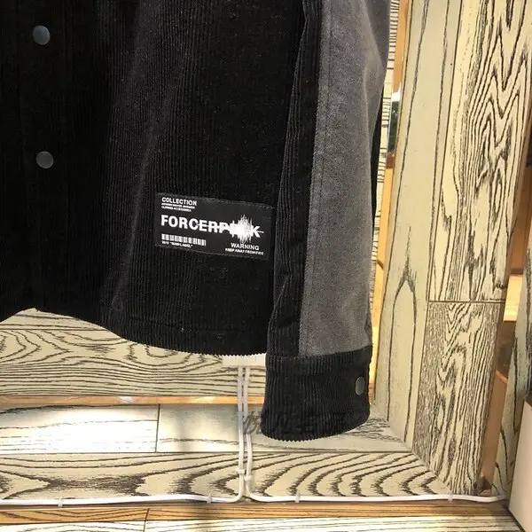 FORCERPBLK Corduroy Spliced Casual Jacket