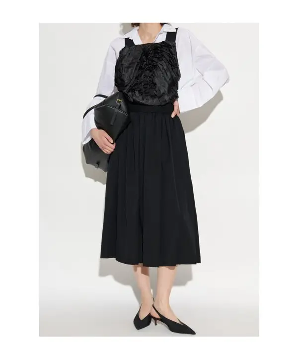 Comme Des Garçons Off-the-shoulder Dress With Pleated Detailing