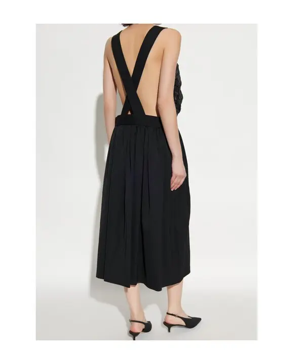 Comme Des Garçons Off-the-shoulder Dress With Pleated Detailing