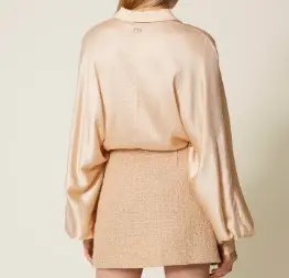 TWINSET Bouclé Pleated Mini Skirt