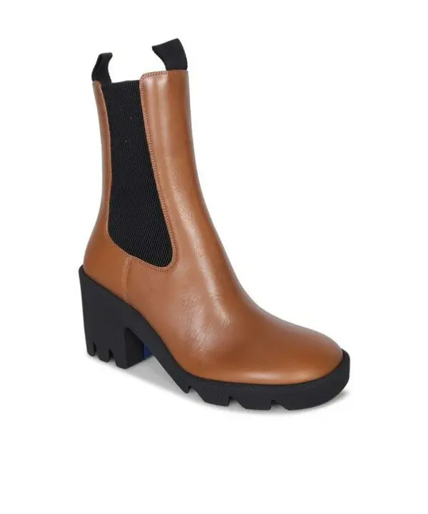 Burberry Round-toe Heeled Ankle Boots