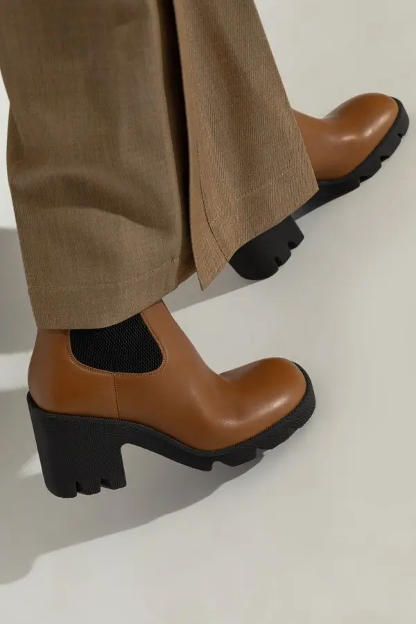 Burberry Round-toe Heeled Ankle Boots