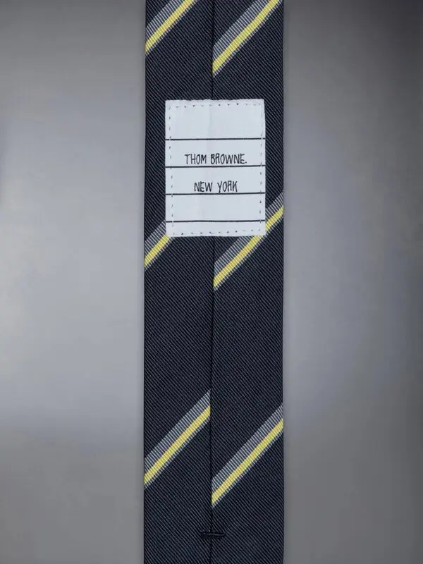 Thom Browne Stripe Neck Tie - Navy Blue