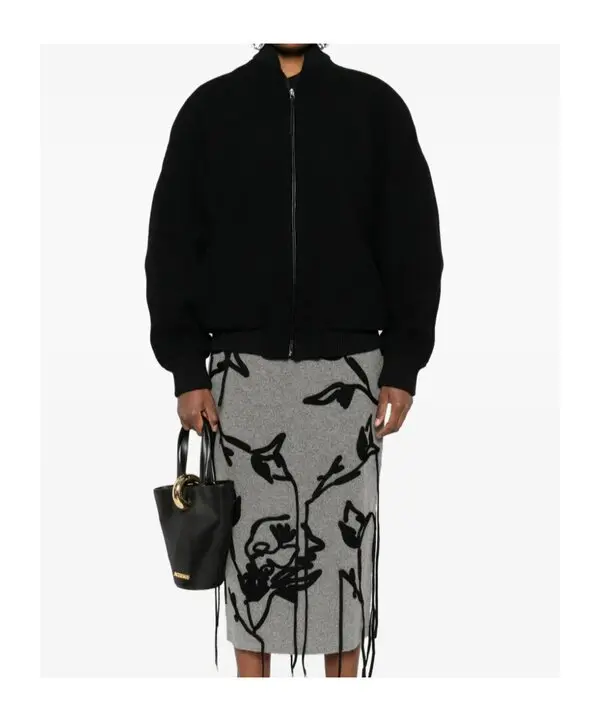 Jacquemus Long-sleeved Zip-up Jacket With Elasticated Cuffs And Hem