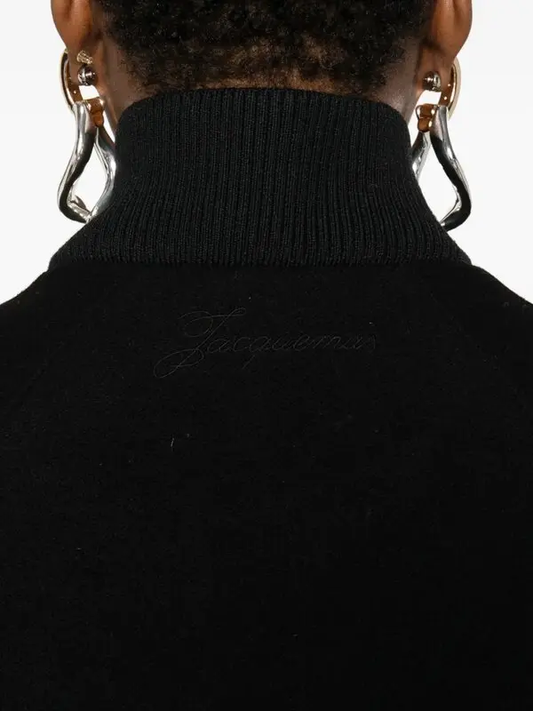 Jacquemus Long-sleeved Zip-up Jacket With Elasticated Cuffs And Hem
