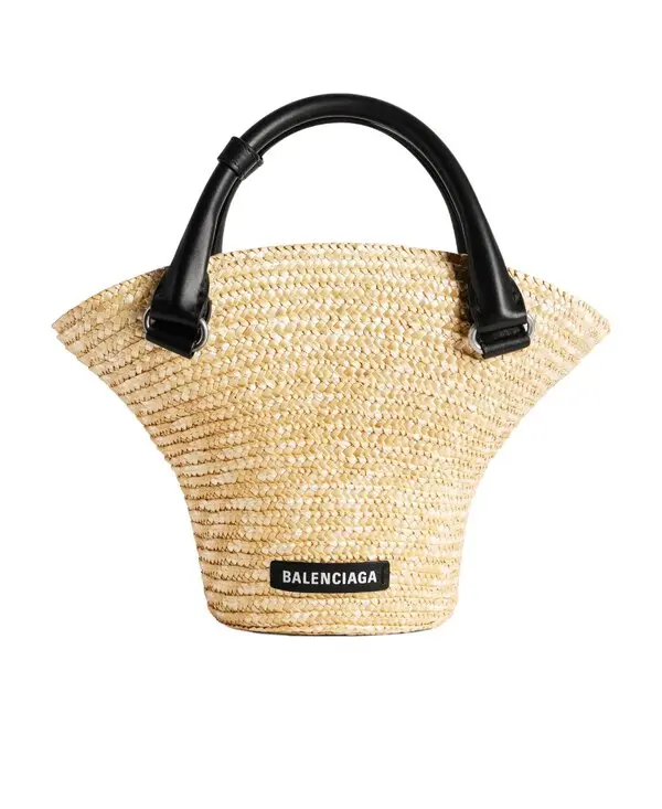 Balenciaga Beach Mini Tote Bag - Nude