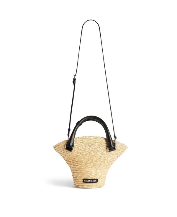 Balenciaga Beach Mini Tote Bag - Nude