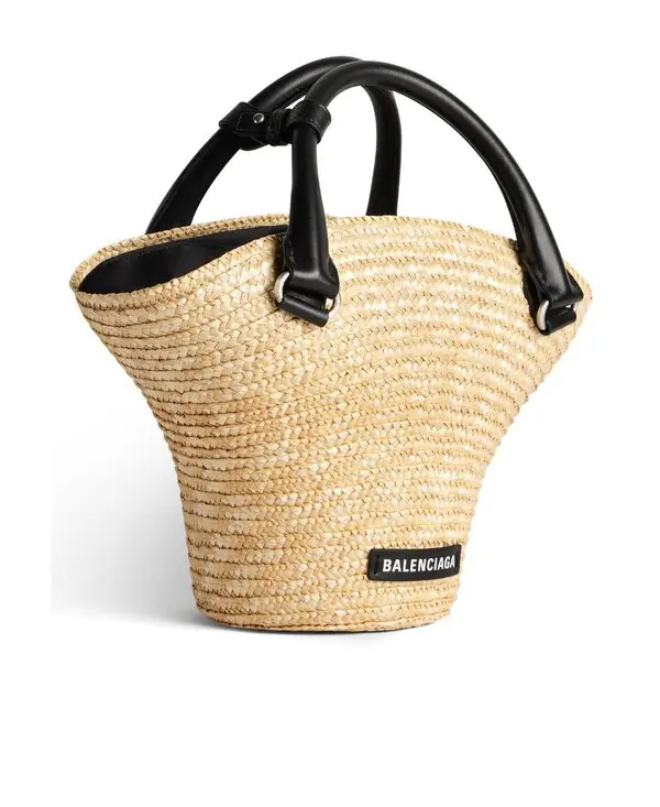 Balenciaga Beach Mini Tote Bag - Nude